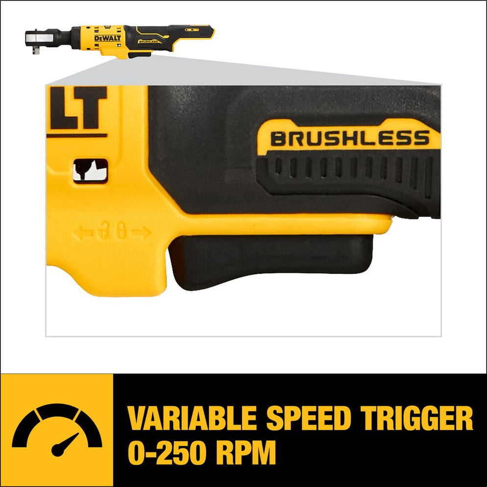 DeWALT DCF503B 12V 3/8" Brushless Li-Ion Open Head Ratchet - Bare Tool